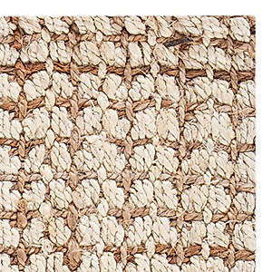 SAFAVIEH Natural Fiber Collection 6' x 9' Ivory NF186A Handmade Boho Farmhouse Woven Jute Area Rug