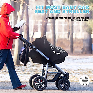 Allnice Nursing Cover 2 Pcs Baby Breastfeeding Cover Soft Nursing Scarf for Infant Stroller Cover Nursing Scarf Baby Shower Gifts for Newborn Baby Boys and Girls, Pink and Black