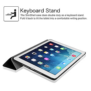 Fintie Slimshell Case for iPad Air 9.7" - Lightweight Stand Smart Protective Cover with Auto Sleep/Wake Feature for iPad Air 2013 Model, Black