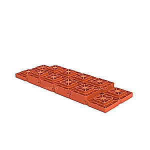 SEAFLO Heavy Duty RV Leveling Blocks Compatible with Single Wheels, Double Wheels, Hydraulic Jacks, Tongue Jacks and More Orange 10 Pack