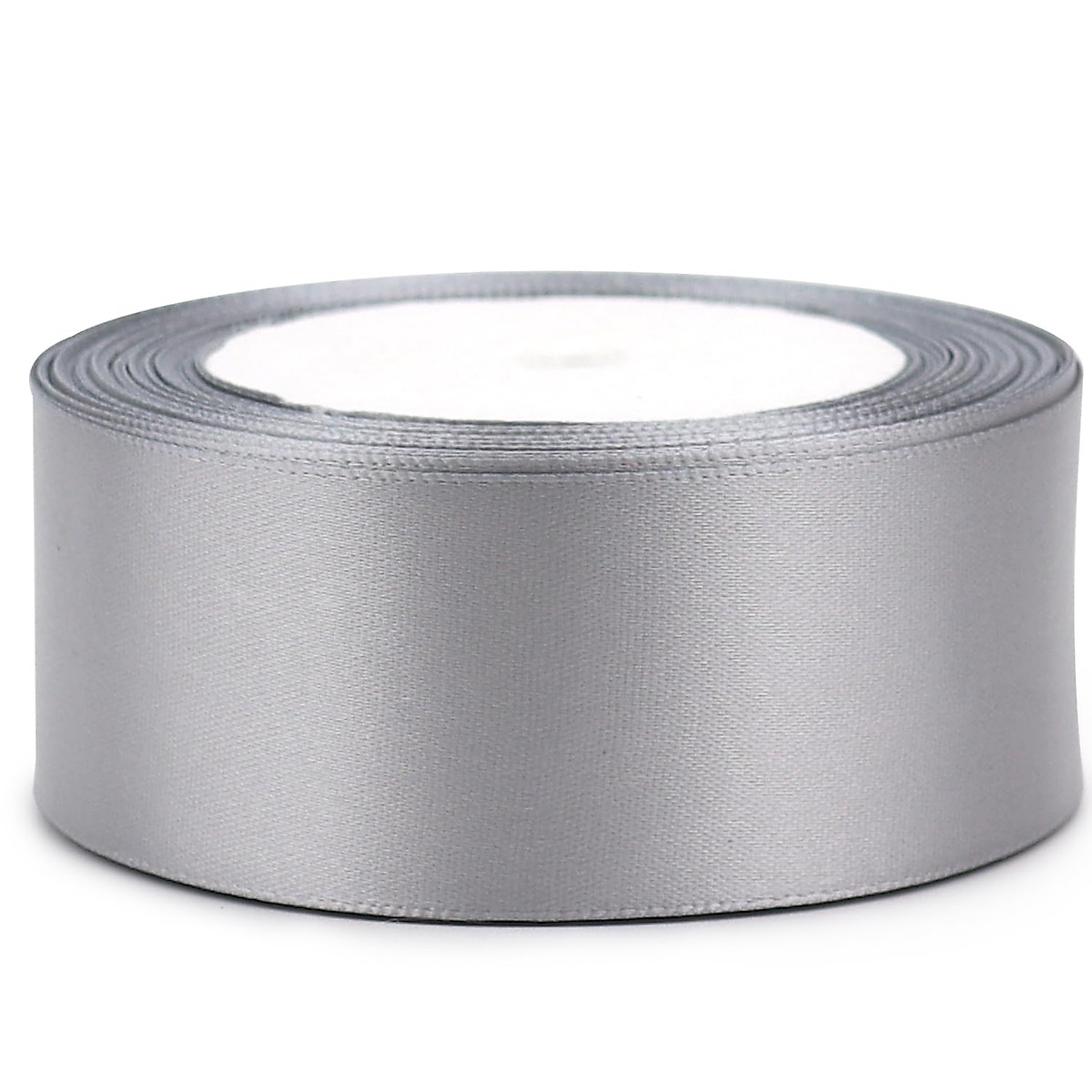 RIUNBB Gray Solid Satin Ribbon 1-1/2 Inch 25 Yards Solid Polyester Fabric Ribbon for Gift Wrapping Wedding Christmas Baby Shower Birthday Party Decoration Handmade Immortal Flower Craft