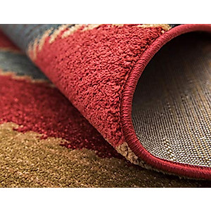 Unique Loom Fars Collection Area Rug - Monterey (8' Round, Multi/ Rust Red)