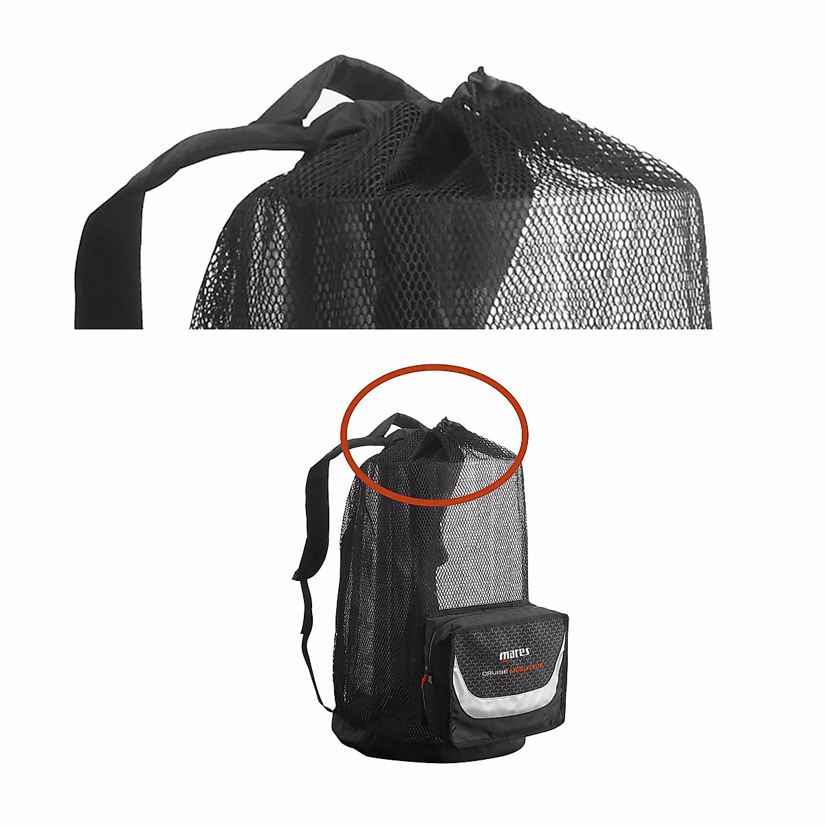 Mares Cruise Mesh Elite Backpack - Foldable Lightweight Mesh Diving Gear Sports Bag w/Drainage Hole, 114 Liter Capacity