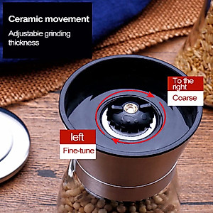 Stainless Steel Salt And Pepper Mill Grinder, Spice Glass Muller, Hand Mill Grinding Bottle, Kitchen Gadgets Glass Tools