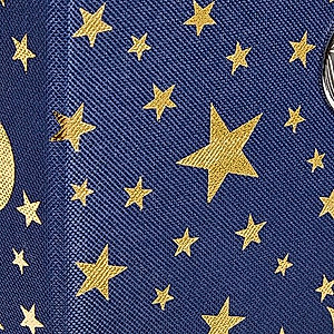 Okuna Outpost 4 Pack Star Storage Cubes, Collapsible Foldable Fabric Organizer Baskets for Clothes, Toys, Gold Moons and Stars (11 In)