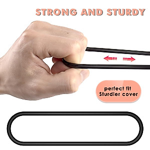 3 Pack Lid Latch Strap Rubber Band, Lid Securing Strap for Crockpot, Reusable Universal Lid Strap 6,7,8 Quart for Hamilton Beach Slow Cooker, Casserole, Pots, Pans(Black)