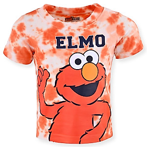 Sesame Street Elmo, Big Bird and Cookie Monster Boys 3 Pack T-Shirts for Infant and Toddler