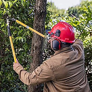 NEIKO 53889A Safety Face Shields, Forestry Helmet with Shield and Earmuffs, Chainsaw Helmet with Face Shield, Hard Hat Safety Gear Equipment, Protective Face Shield and Mesh Shield for Face Protection