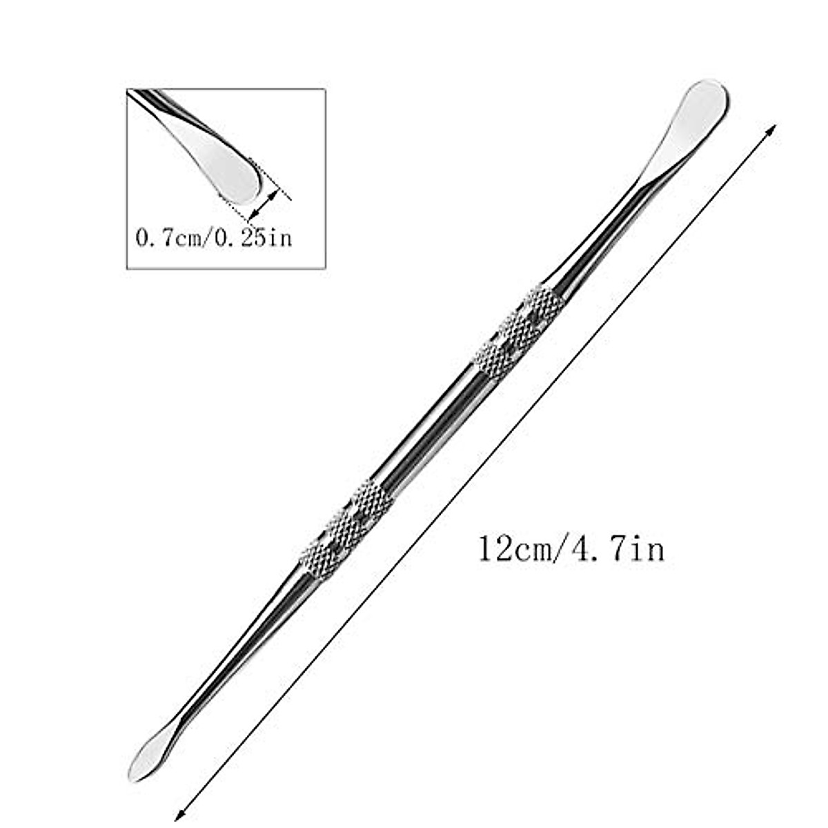 2 Pieces Wax Carving Tool 4.75 Inch Stainless Steel Clay Sculpting Tool (Silver)
