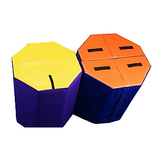 Tumbl Trak Octagon Tumbler, 35in x 35in x 35in, Bright Pastel