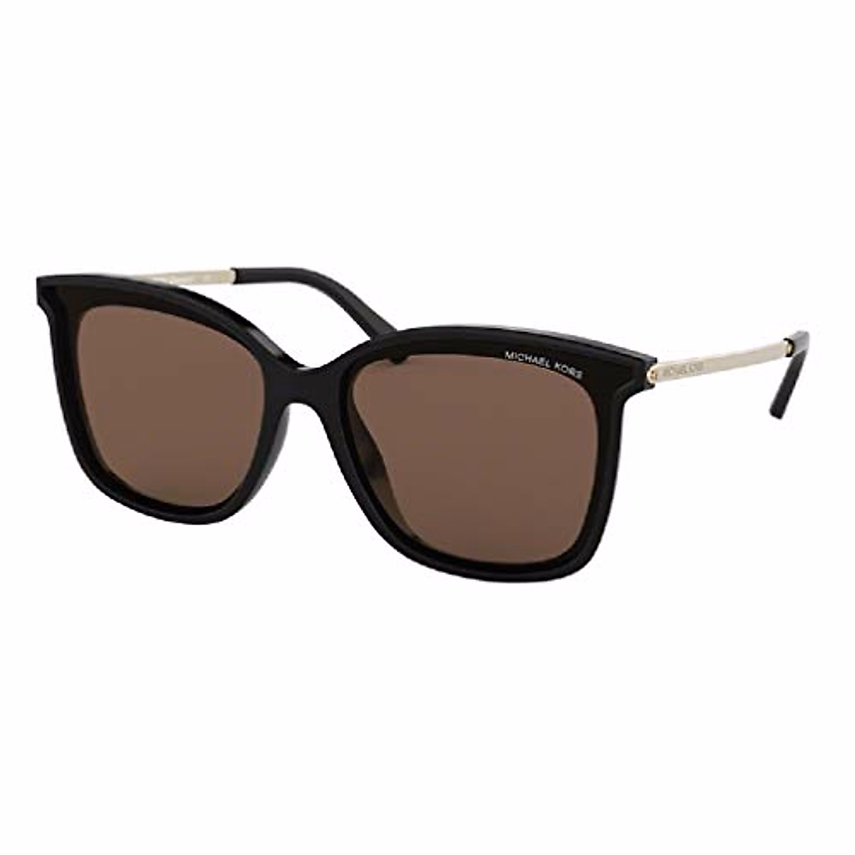 Michael Kors MK2079U ZERMATT Square 333273 61M Black/Brown Solid Sunglasses For Women+ BUNDLE With Designer iWear Eyewear Kit