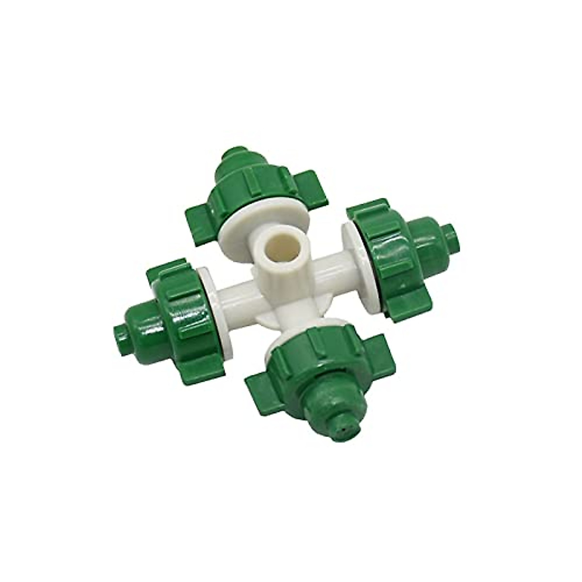 VIEUE Garden Drip Irrigation System Accessories Green Cross Spray Nozzle for Greenhouse (Color : Green)