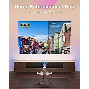 Pokitter CineMax Pro 1080P Projector with Netflix-Licensed, Android TV 10.0 with 7000+ Apps, 400ANSI Lumens, Google Assistant, 4D Keystone Correction, HDR 10, 2.4G+5G WiFi and Bluetooth, 200" Image