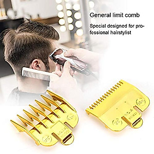 Universal Clipper Comb Attachment for, Professional Cutting Guide 1.5MM+4.5MM(electroplated plastics gold)