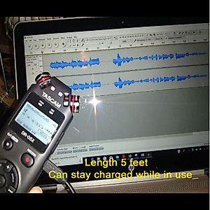 5foot DR-05x USB Charge Cable, Charging Cord Compatible for Zoom H1n/ Q2n/ H8/ F1, LiveTrak L-8, Tascam DR-05X, DR-40X, DR-07X,DR-22WL,DR-44WL,DR-70D Mini Portable Handheld Audio Digital Recorder