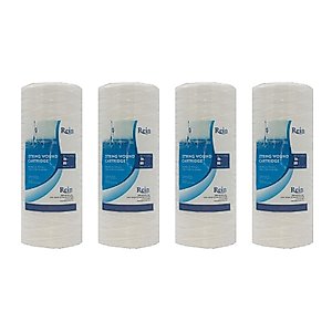 Pack of 4-5 Micron 10" x 4.5" Full Flow String Wound Sediment Water Filter Cartridge | Whole House Sediment Filtration | Compatible with 84637, WPX5BB97P, PC10, 355214-45, 355215-45, WP10BB97P
