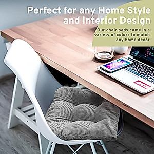 Arlee Non-Skid Memory Foam Chair Pads, 2 Count (Pack of 1), Alloy Gray