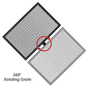 Sunnydaze Adjustable Swivel Fire Pit Cooking Grill Grate - Outdoor Backyard Heavy-Duty Steel Campfire Barbecue Rack - 360-Degree Rotating Ability - 24-Inch