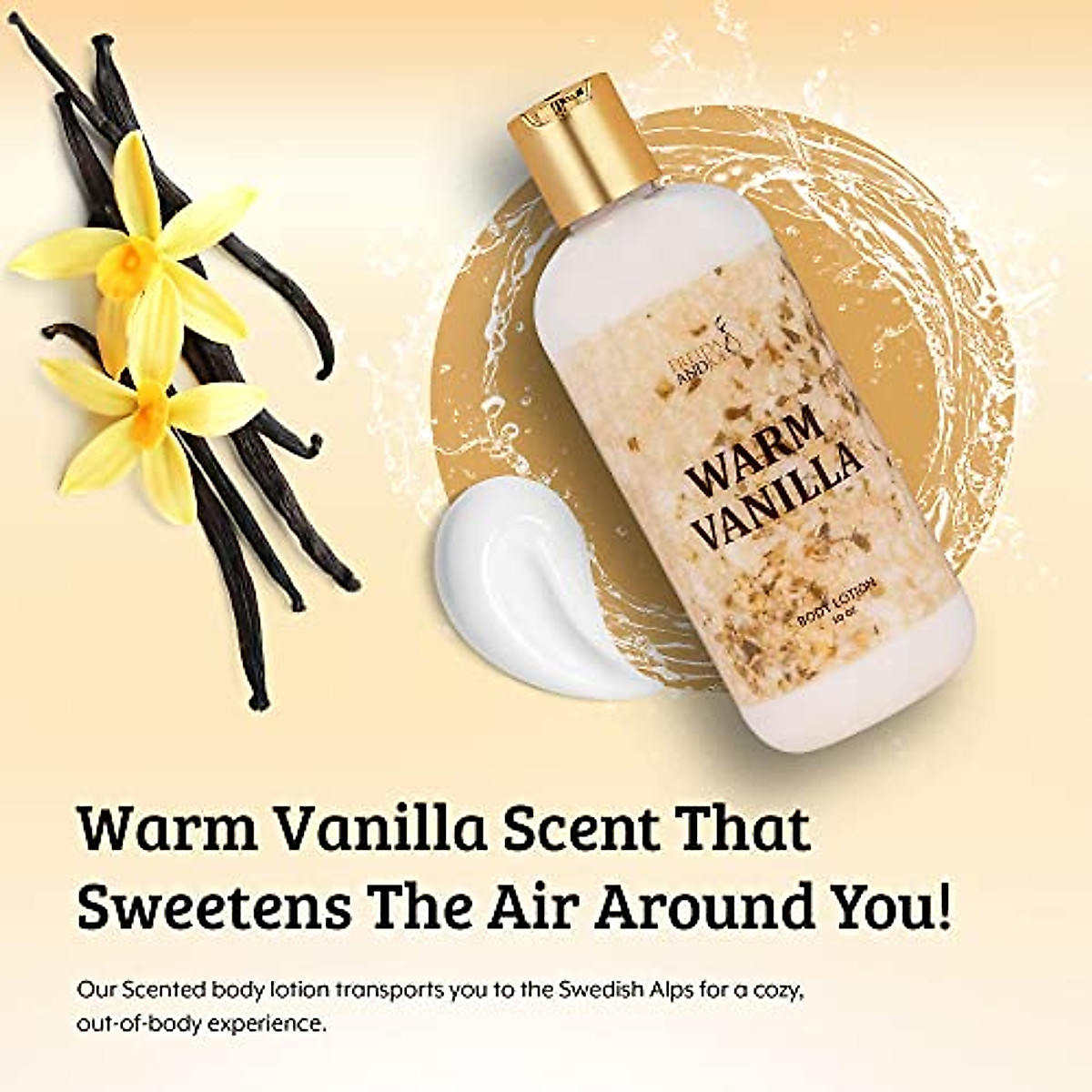 Scented Body Lotion For Women, Deep Moisturizing Hand Cream, Firming Body Butter For Dry Skin, Womens Luxury Stocking Stuffers And Fragrance Gifts That Smell Good, 10oz (Warm Vanilla)