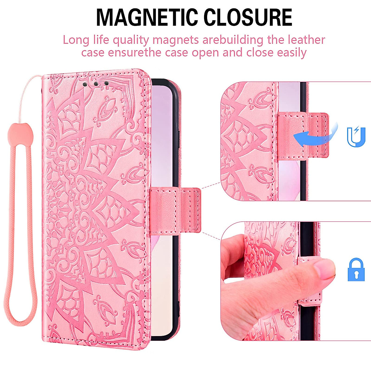 Phone Case for Samsung Galaxy Note 20 Ultra Glaxay Note20 Plus 5G Wallet Cover with Screen Protector Card Holder Flip Wrist Strap Cell Gaxaly Notes 20Ultra Note20+ U + 20+ Twenty Not S20 Rose Gold