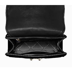 Michael Kors Serena Medium Flap Shoulder Bag In Gold/Black