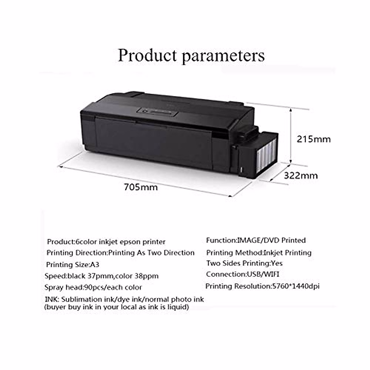Hrm Inkjet Printer A3 A4 Inkjet Printer Supporting Sublimation