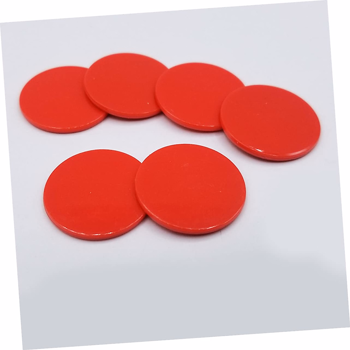 Gogogmee 100Pcs Colored Round Game Chips Acrylic Counting Chips for Bingo Board Games and Party Supplies