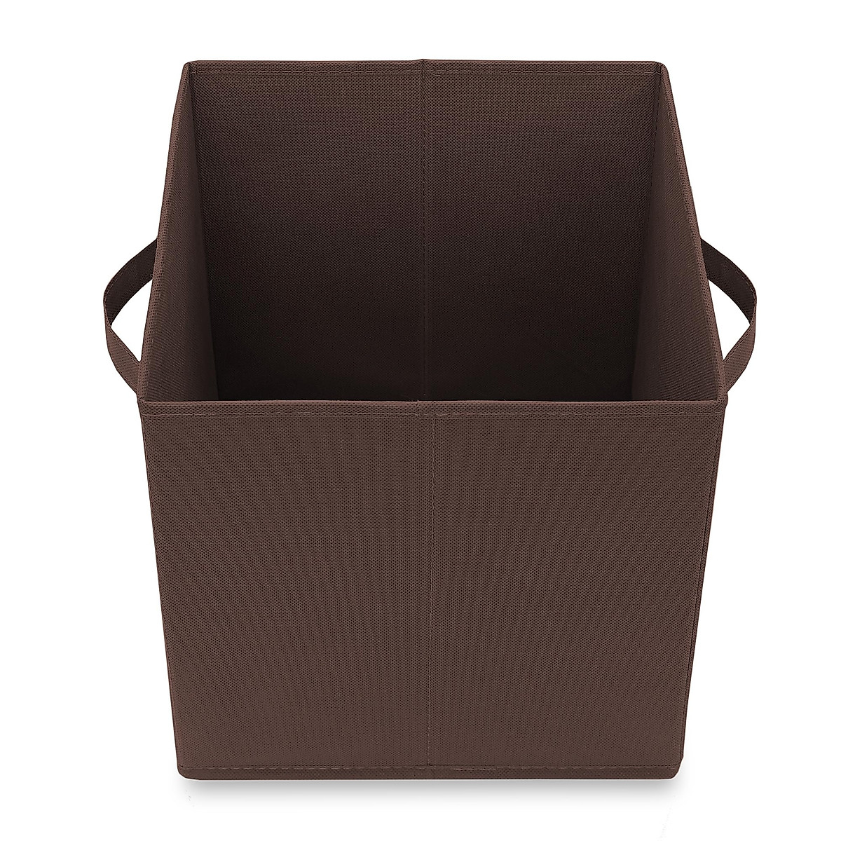 Casafield Set of 12 Collapsible Fabric Cube Storage Bins, Brown - 11" Foldable Cloth Baskets for Shelves, Cubby Organizers & More