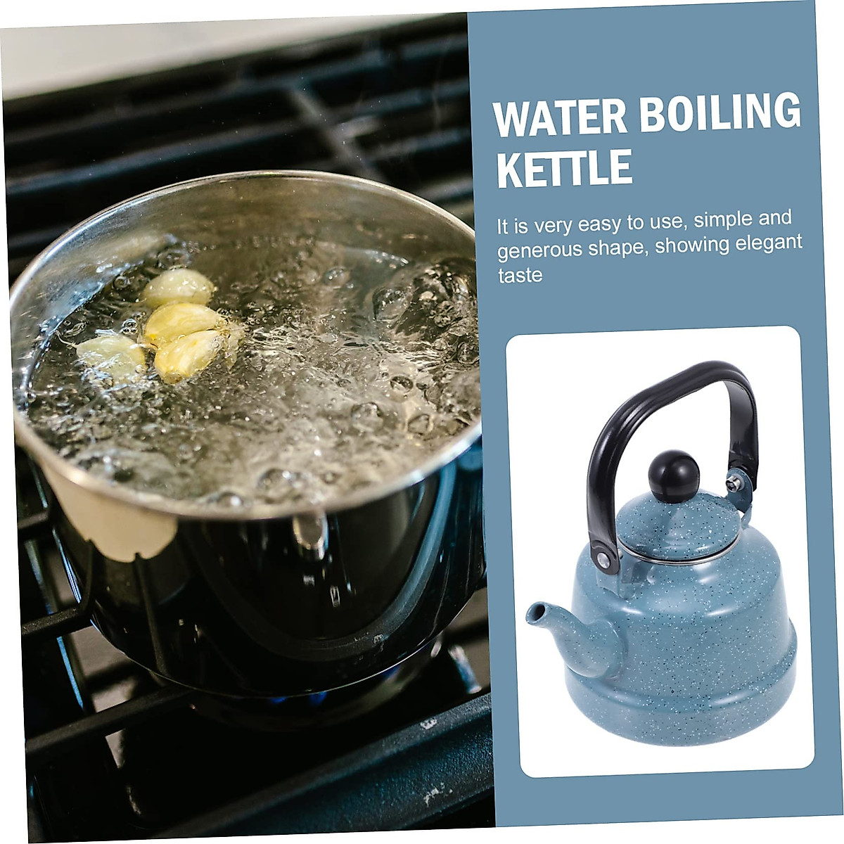 ABOOFAN 2pcs Enamel Kettle Gas Kettle Enamel Teapot Enamel Tea Kettles Drip Teapot China Teapot Insulated Teapot Pottery Teapot Stainless Steel Stovetop Kettle Office Soup Pot Insulation