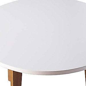 Amazon Brand – Rivet Noah Round Modern Ash Dining Table, 35.4"W, White