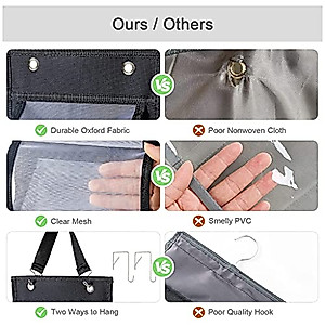 CHBC Legging Storage Bag Storage Hanger Can Holds 24 Leggings or Shirts Jeans Compartment Storage Hanger, Foldable Leggings Organizer Clothes Portable Closets Roll Holder