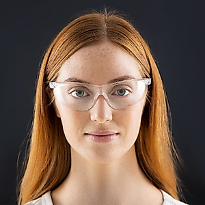 NoCry ANSI Z87.1 Safety Glasses with Scratch Resistant Coating - Anti Fog Safety Glasses, Clear Safety Glasses for Men, 100% UV Resistant Eye Protection Glasses - Suitable for Indoor or Outdoor Use