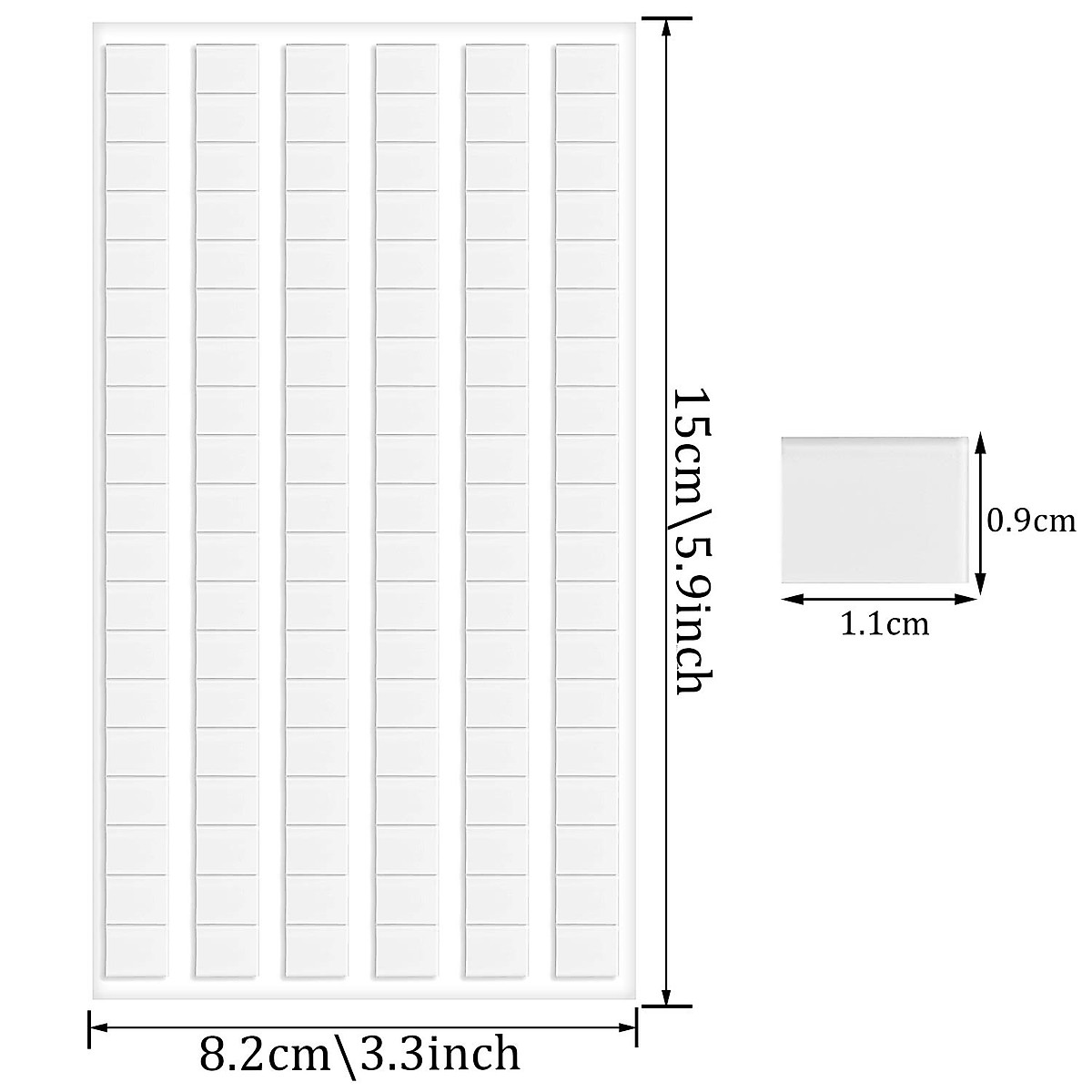 Aneco 96 Pieces Reusable Mounting Putty Adhesive Poster Tacky Putty Removable Non-Toxic Mounting Tacky Putty for Home and Office (White)