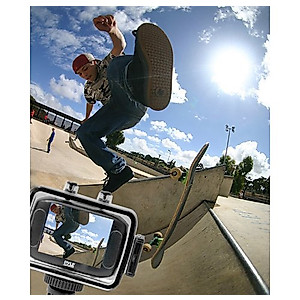 Pyle Mini HD Sports Action Camera - Camcorder w/ 5.0 MP Camera, 2" Touch Screen, USB SD Card, Rechargeable Battery - Waterproof Case, Bike Handle bar, Helmet Mount, Car Charger PSCHD30OR (Orange)