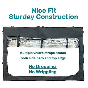 QYMOTO UTV Rear Windshield Zipper-open Soft Windscreen Dust Stopper for Hisun UTV 500 700, Axis 500 700 750crew, Massimo MSU500, Coleman 500 700, Cub Cadet challenger 500 700