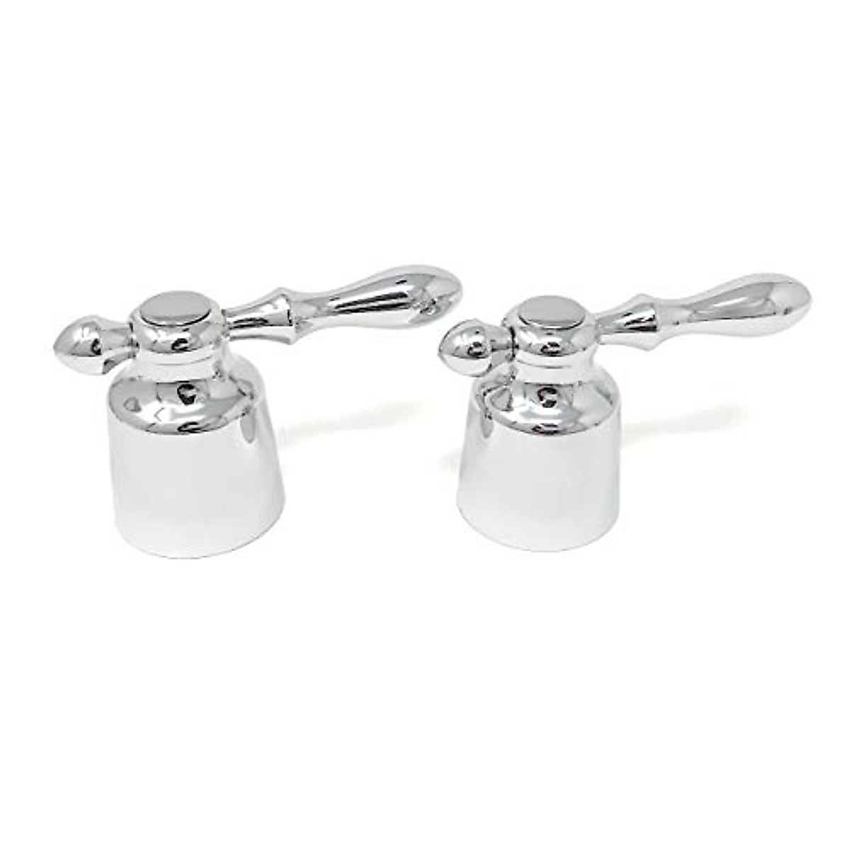 MI MADOL IMPORTS, LLC MADOL Universal Faucet Handle Pair Cold and Hot Water Adapts and Fits on All Lever [2257] Replacement Handle Stems for Shower and/or Bath Mixers ADA Compliant