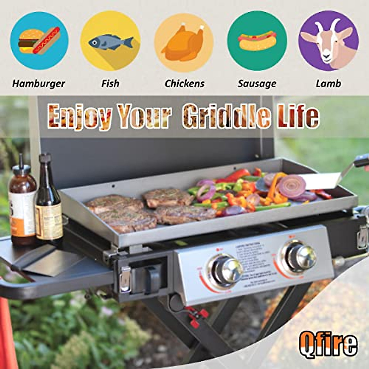 Qfire Regulator Replacement Compatible with Blue Rhino Razor GGC2030M 25 Inch Outdoor 2 Burner Portable LP Propane Gas Grill Griddle (Regulator)