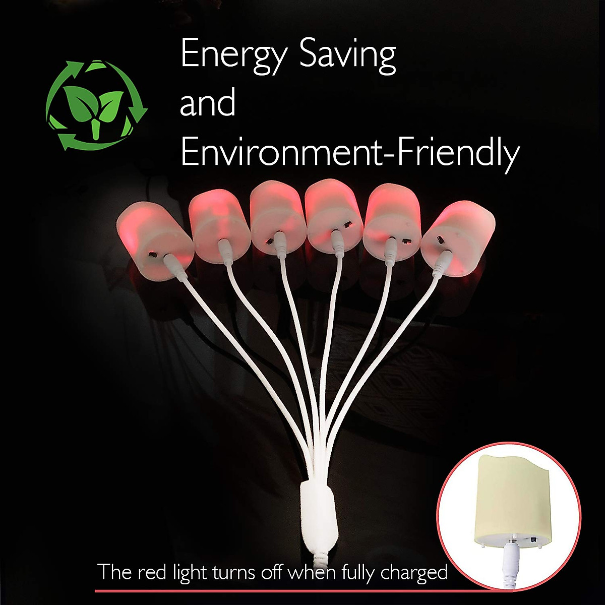 Homemory Rechargeable Flameless Votive Candles with Remote, Battery Operated Tea Lights with Timer, 6 PCS Electric Fake Candle in Warm White (USB Charging Cable Included)