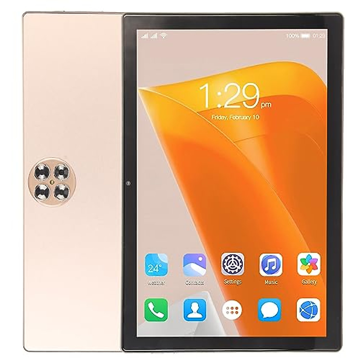 fannay 10.1 Inch FHD Tablet 128GB Expandable 5G WiFi Stereo Dual Speaker 2 in 1 Tablet 4G Calling Octa Core CPU for Travel (US Plug)