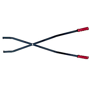 40" Fireplace Tongs Safely Move Firewood Grabber Tool Rustproof With Rubber Handle for Fire Pits Comfort Enjoy Bonfire and Campfire