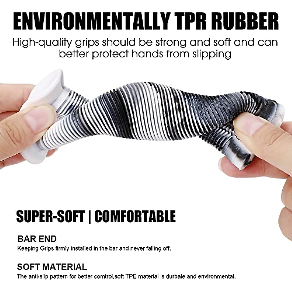 Kutrick BMX Bike Handlebar Grips - Soft 145mm Flange Longneck ST Grips for BMX Bike Bicycle Bars and Scooter Bars with Plug End -Stylish Multiple Colors available