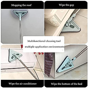Multi-purpose 360° Rotatable Adjustable Cleaning Mop, Long Handle 25 Cm Microfiber Dust-Mop for Wall, Tile, Laminate and Baseboard Cleaner, Home Accessories Gifts for Mom