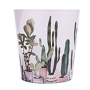 Scakbyer 10L/2.64 Gallon PU Leather Trash Can Decorative Waterproof Wastebasket Paper Basket Garbage Bin for Home Office Bathroom