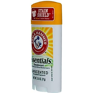 Arm & Hammer Essentials Natural Deodorant, Unscented, 2.5 Ounce (Pack of 4)
