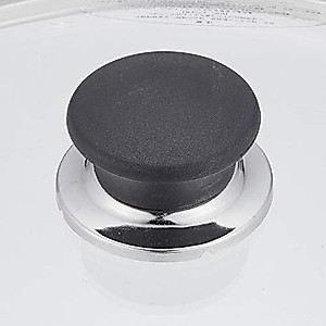 Ballarini 334 °F02.28 Glass Lid 28 cm Stainless Steel Lid and Knob, Black/Clear, 6 x 28,9 x 11.4 (