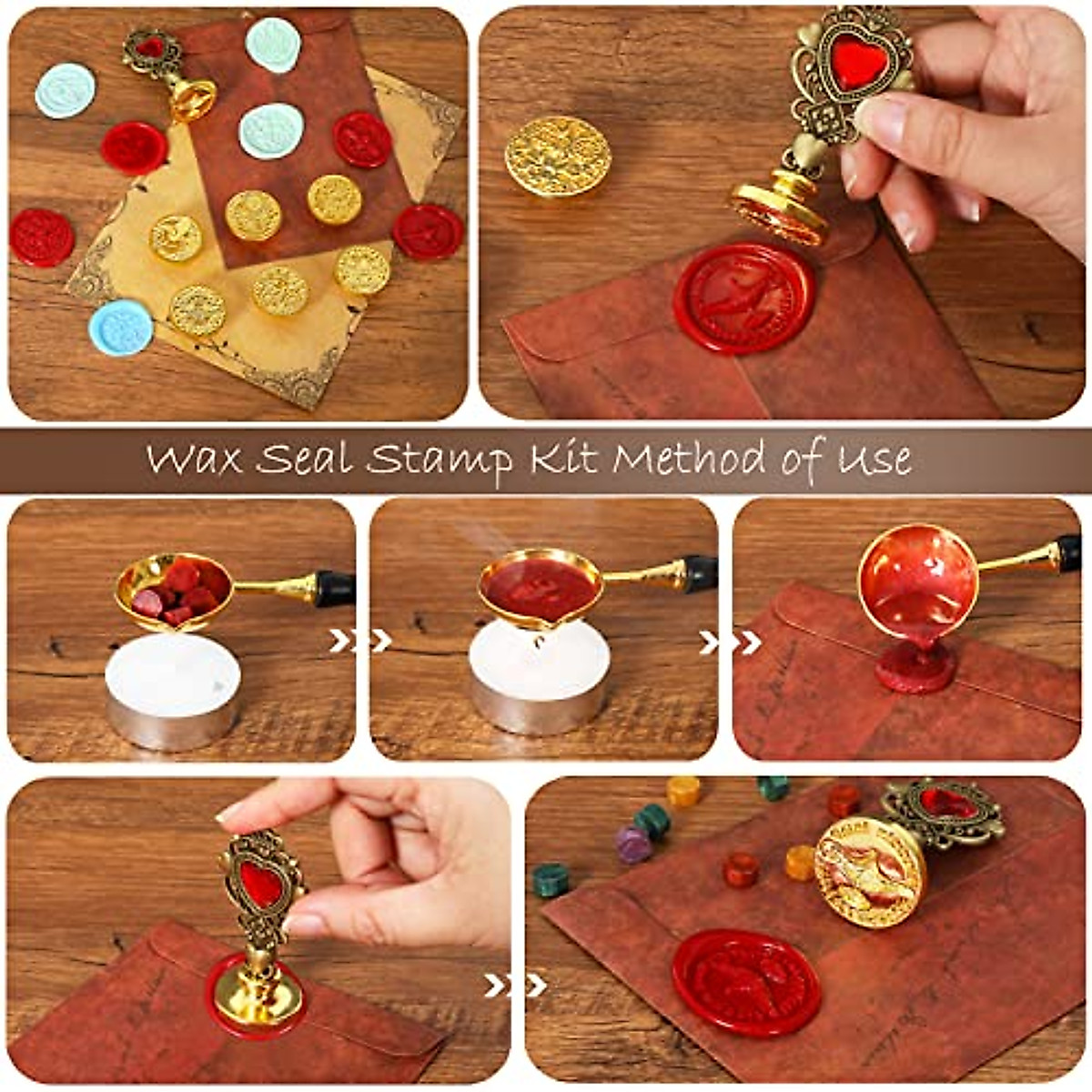 Aifeiter Feather Calligraphy Pen Set.Quill Pen Ink Set.Wax Seal Stamp Set,include Feather Pen.5D Relief Seal,Leather Notebook,Etc.Birthday Gift,Christmas Gift.Gift Selection Calligraphy Pen Set-Grey