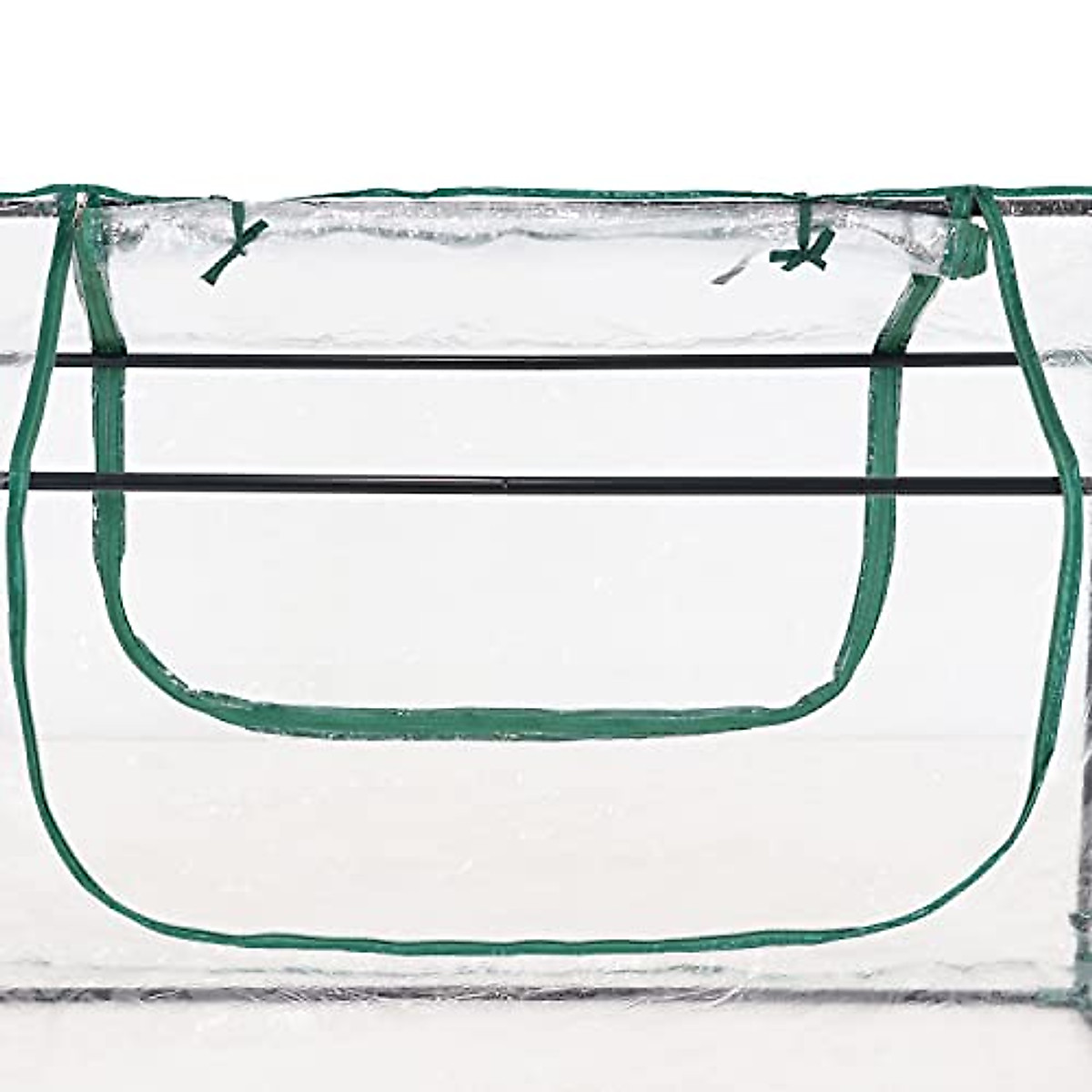 Sunnydaze Outdoor Portable Mini Greenhouse Tent with 2 Zippered Side Doors and Steel Tube Frame - Clear - 4' x 3'