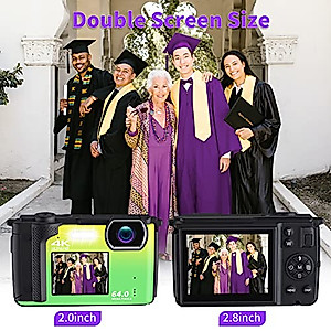 Digital Camera, FHD 4K Digital Camera for Kids with 16X Digital Zoom Compact Point and Shoot Camera Portable Small Camera for Kids Teens Students Boys Girls