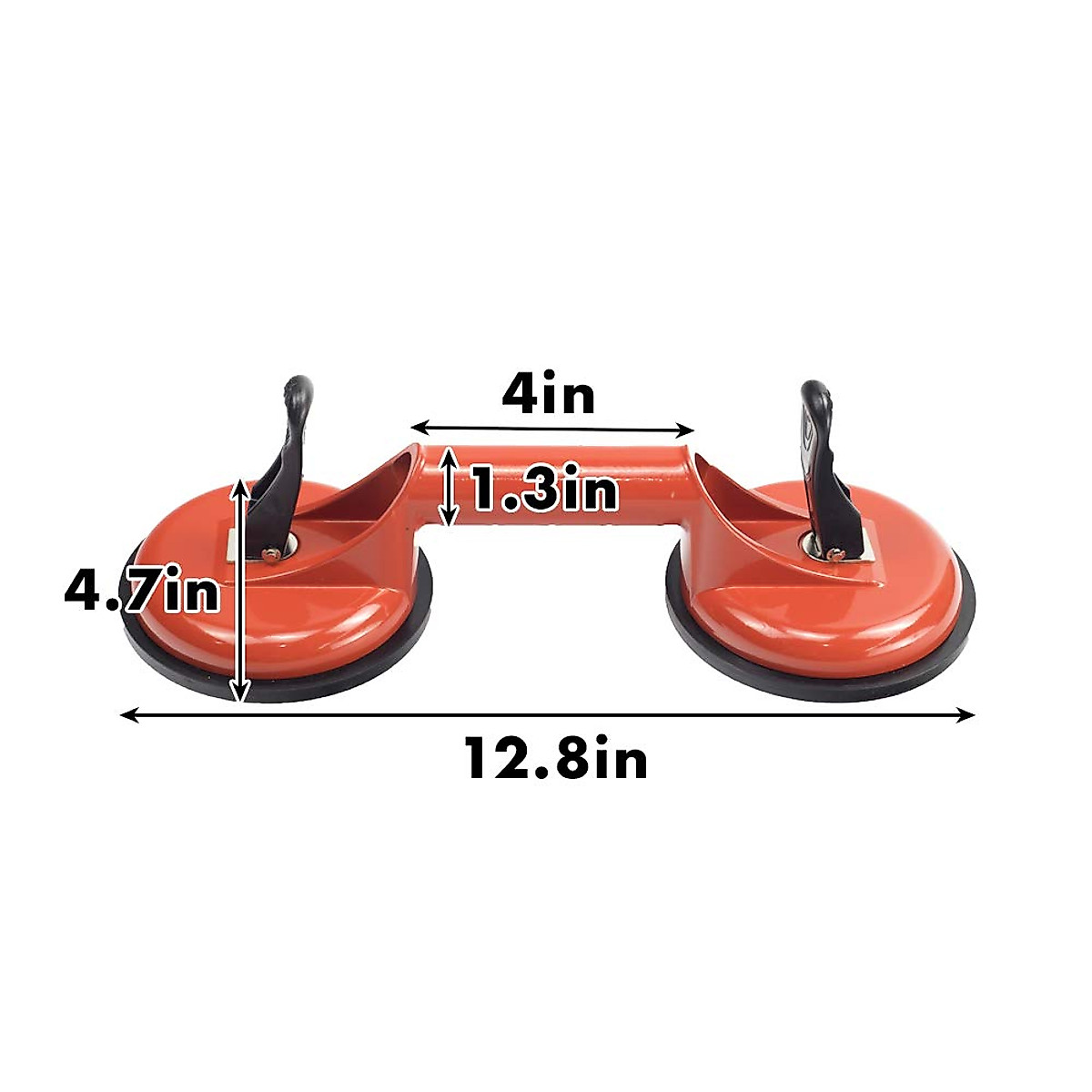 Glass Suction Cups Heavy Duty Aluminum Vacuum Plate Handle Glass Holder Hooks to Lift Large Glass/Floor Gap Fixer/Tile Suction Cup Lifter/Moving Glass/Pad for Lifting/Dent Puller