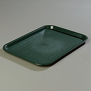 Carlisle FoodService Products Cafe Plastic Fast Food Tray for Cafeteria, 14" x 18", Green